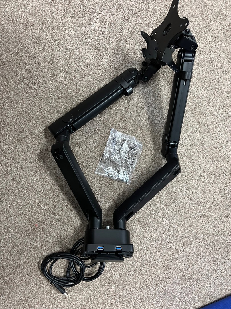 WTS Prism Arc Stealth Dual Monitor Arm, Computers & Tech, Parts ...