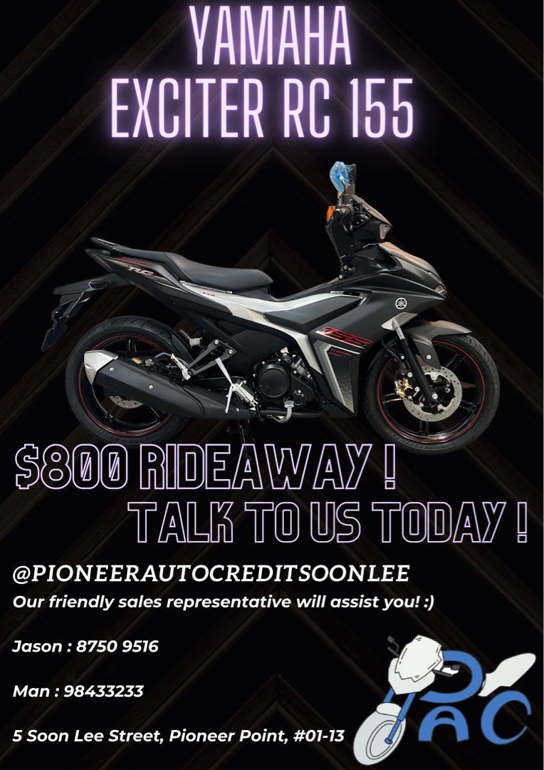Yamaha Exciter RC 155! $800 Downpayment!, Motorcycles, Motorcycles for ...