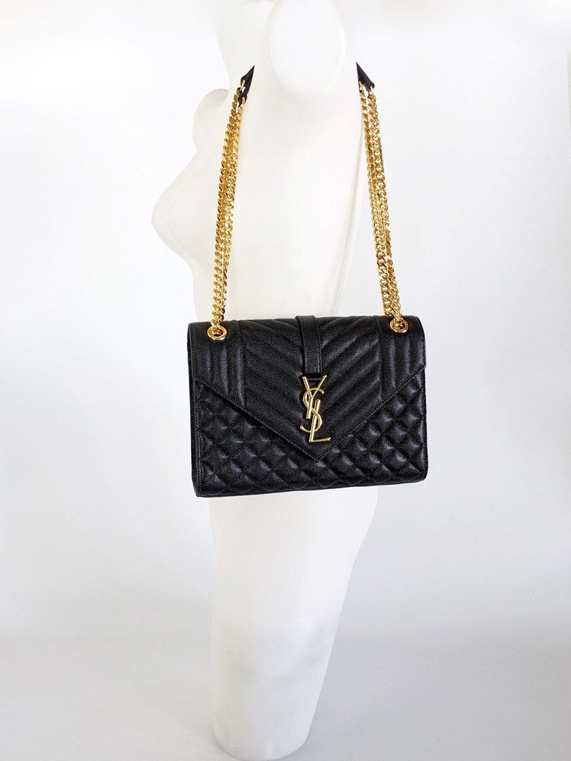 YSL original envelope medium chain bag, Women's Fashion, Bags & Wallets ...