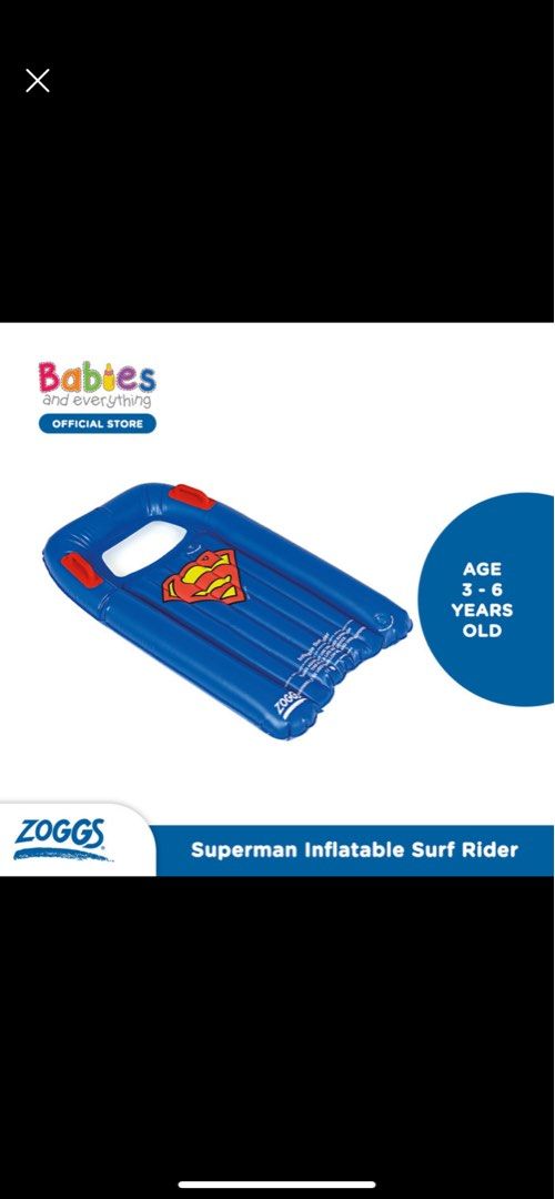 Zoggs Superman inflatable Surf Rider, Bayi & Anak, Baju Anak Laki-laki ...