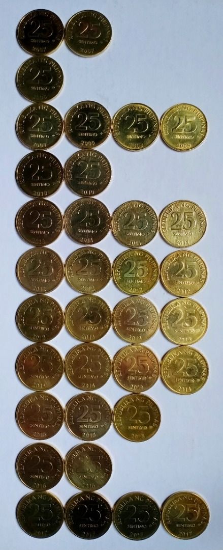 25 Sentimo BSP Coins, Hobbies & Toys, Memorabilia & Collectibles ...