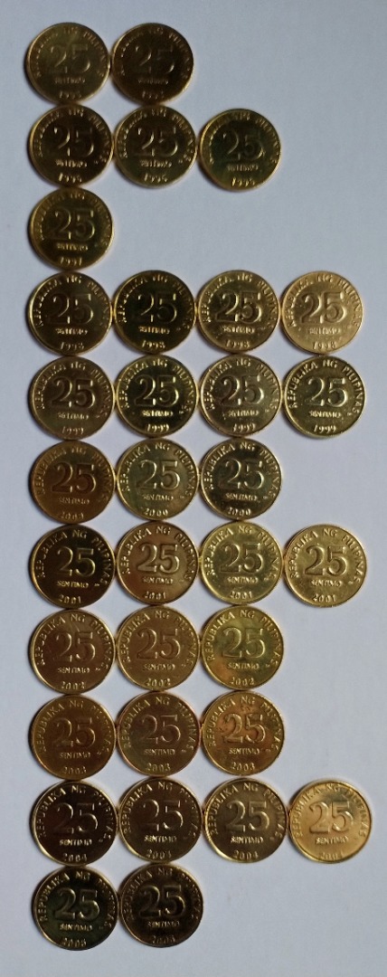 25 Sentimo BSP Coins, Hobbies & Toys, Memorabilia & Collectibles ...