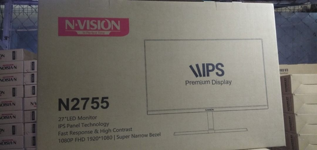 27" N-VISION N2755 WHITE IPS MONITOR, Computers & Tech, Desktops on Carousell