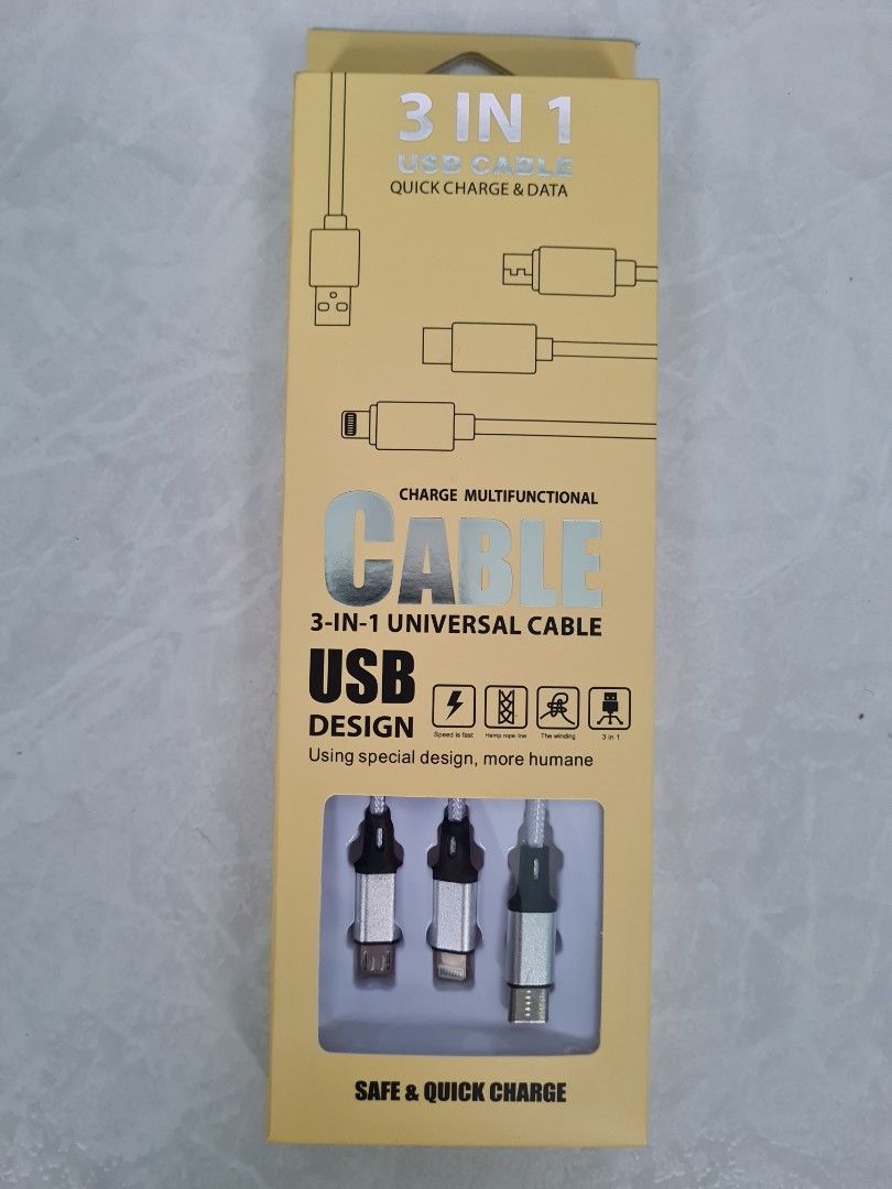 3 in 1 Universal Cable, Mobile Phones & Gadgets, Mobile & Gadget ...