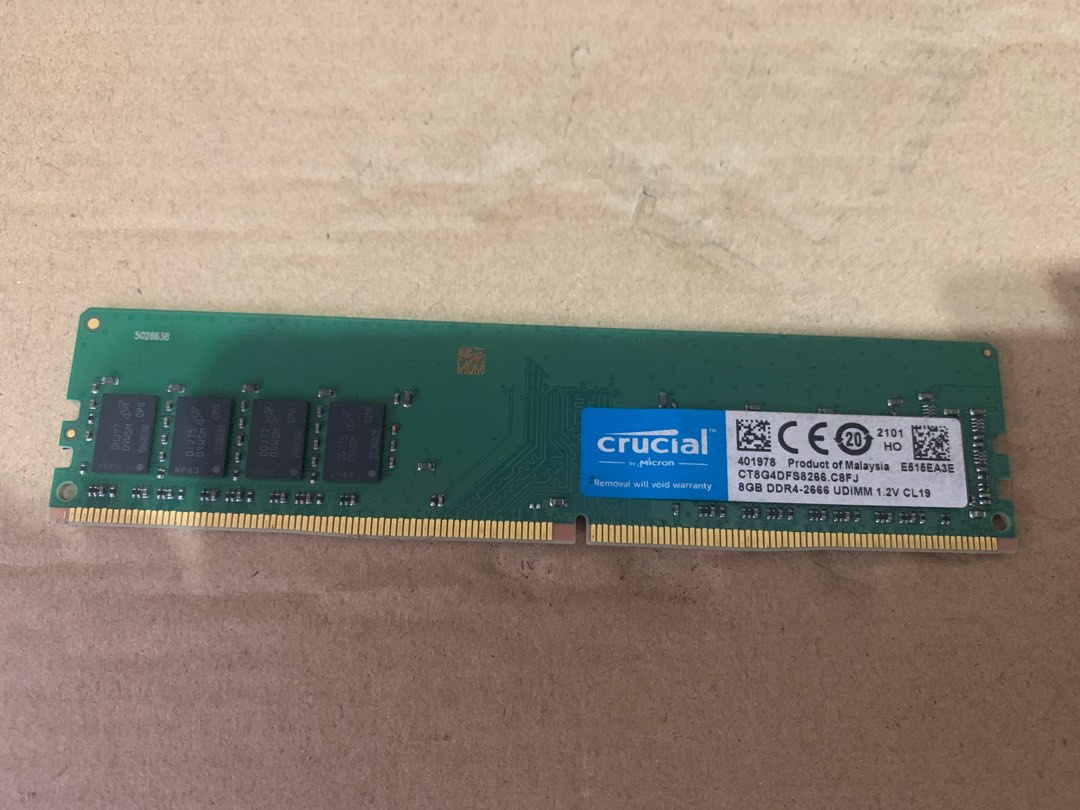 8GB Ram DDR4 Ram crucial 2666mhz computer ram desktop ram, Computers ...
