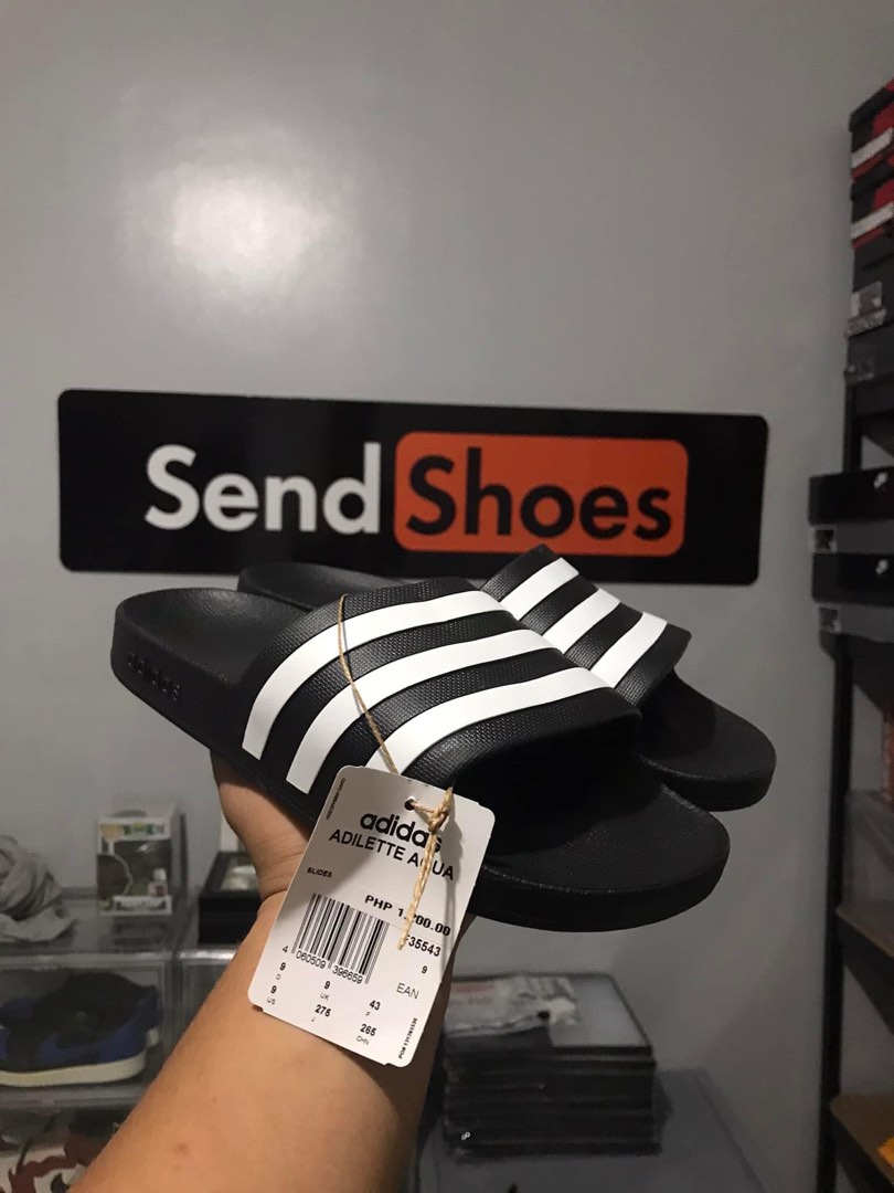 Adidas Aqua, Men's Fashion, Footwear, Slippers & Slides on Carousell
