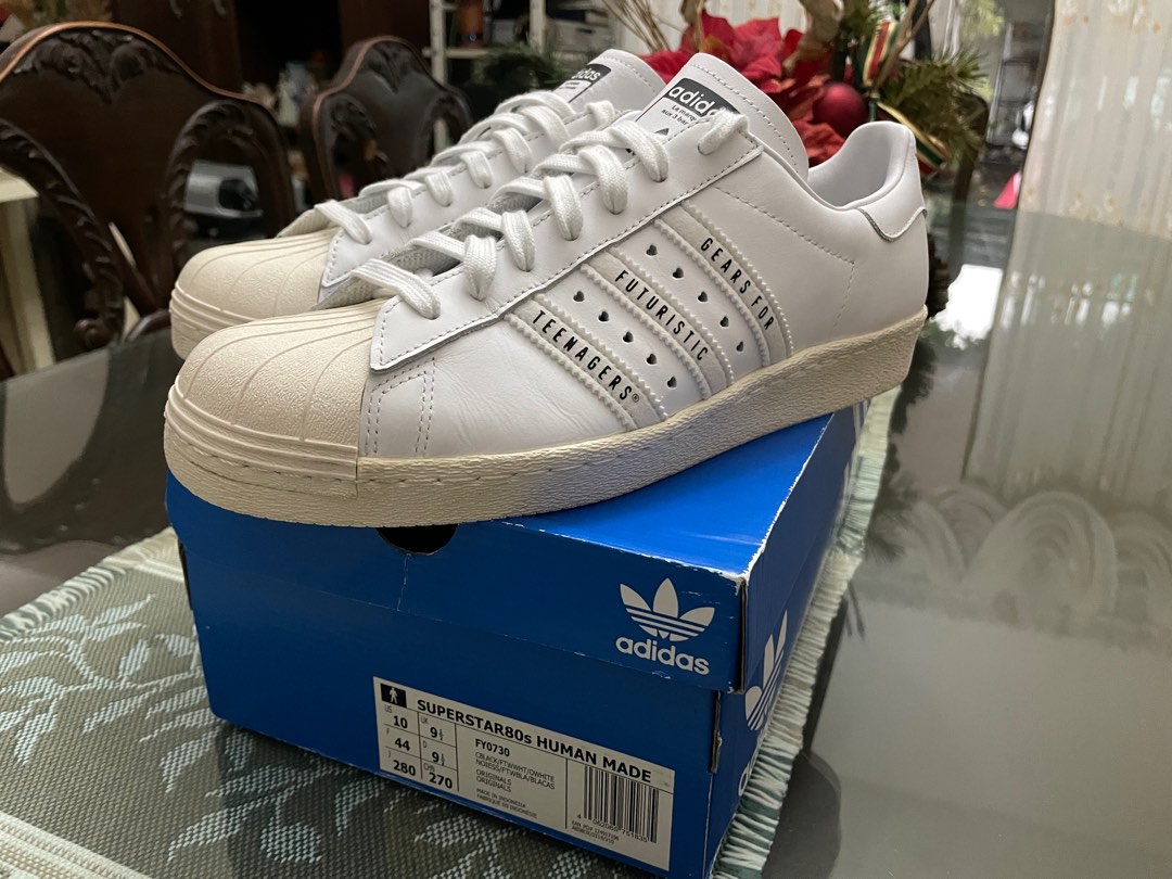 Adidas Superstar 80s Human Made US 10, Men's Fashion, Footwear ...