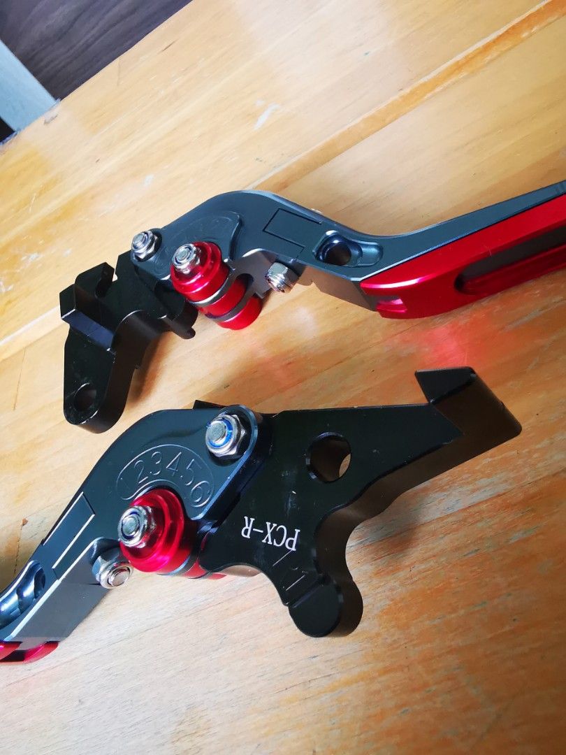 Aerox 6 mode adjustable foldable brake lever, Motorcycles, Motorcycle ...