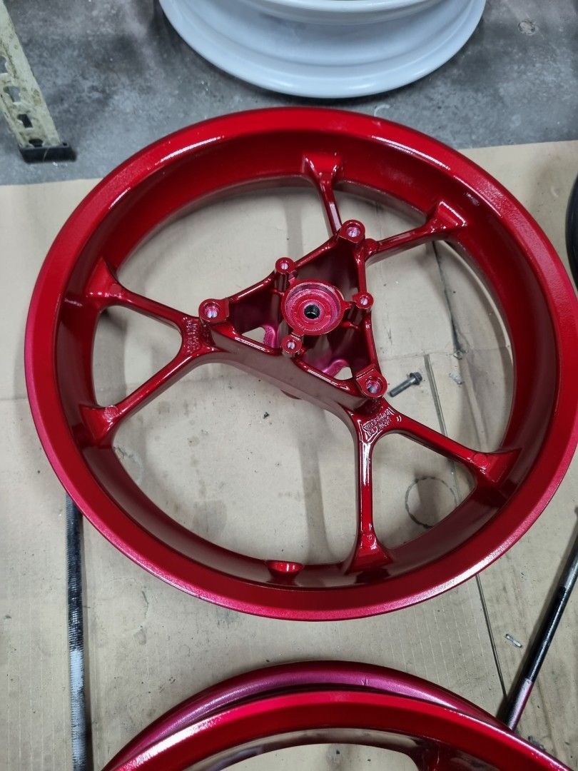Aerox Red Rims, Motorcycles, Motorcycle Accessories on Carousell