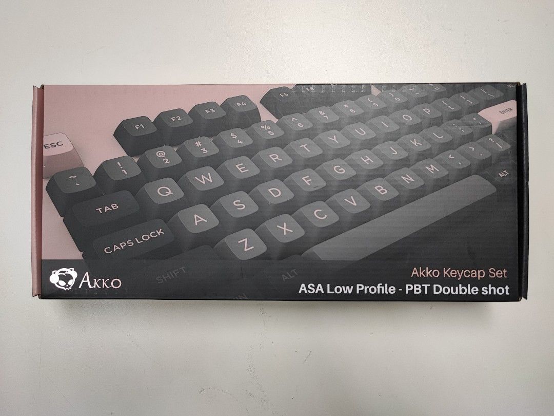 Akko Black&Pink ASA Low Profile Keycaps, Computers & Tech, Parts ...