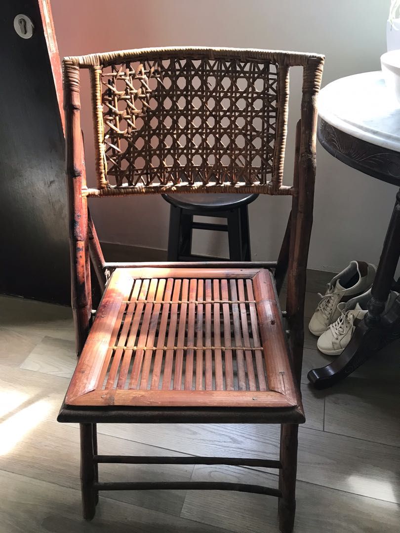 Antique rattan chair, Furniture & Home Living, Furniture, Chairs on ...