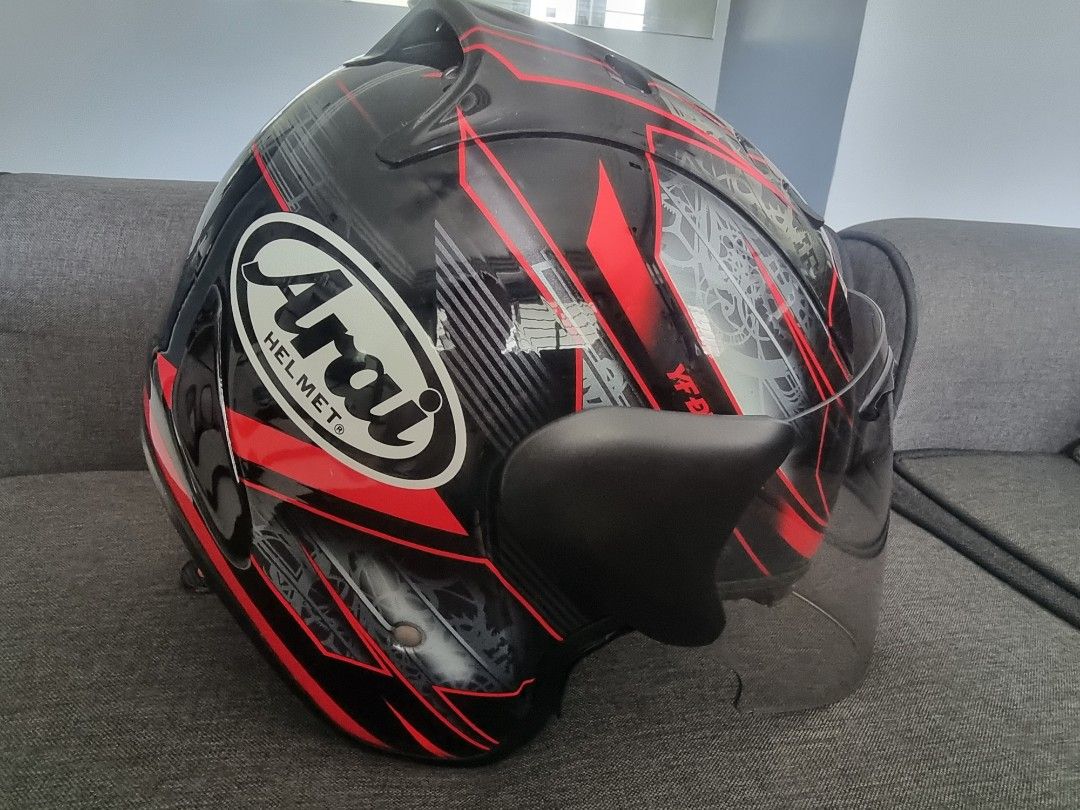Arai Ram 4 Chronus Red, Motorcycles, Motorcycle Apparel on Carousell