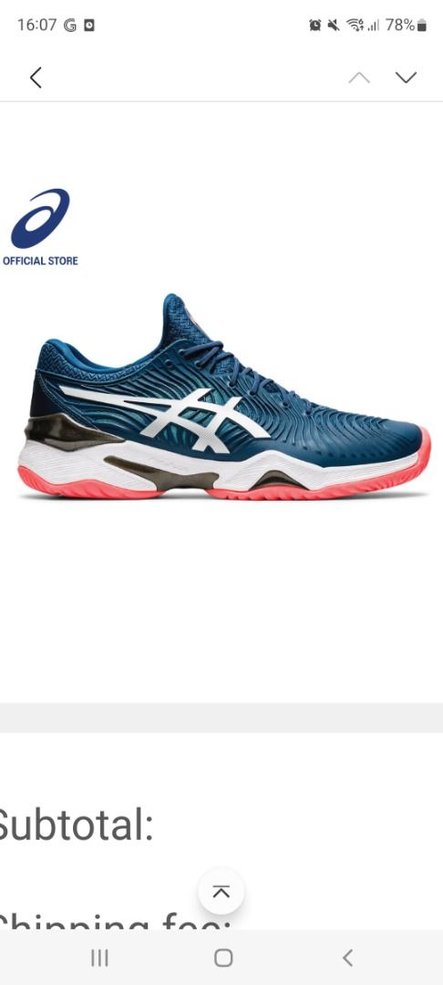 ASICS Men Court FF2 Tennis Shoes in Mako Blue/White US13, Sports Equipment, Sports & Games ...