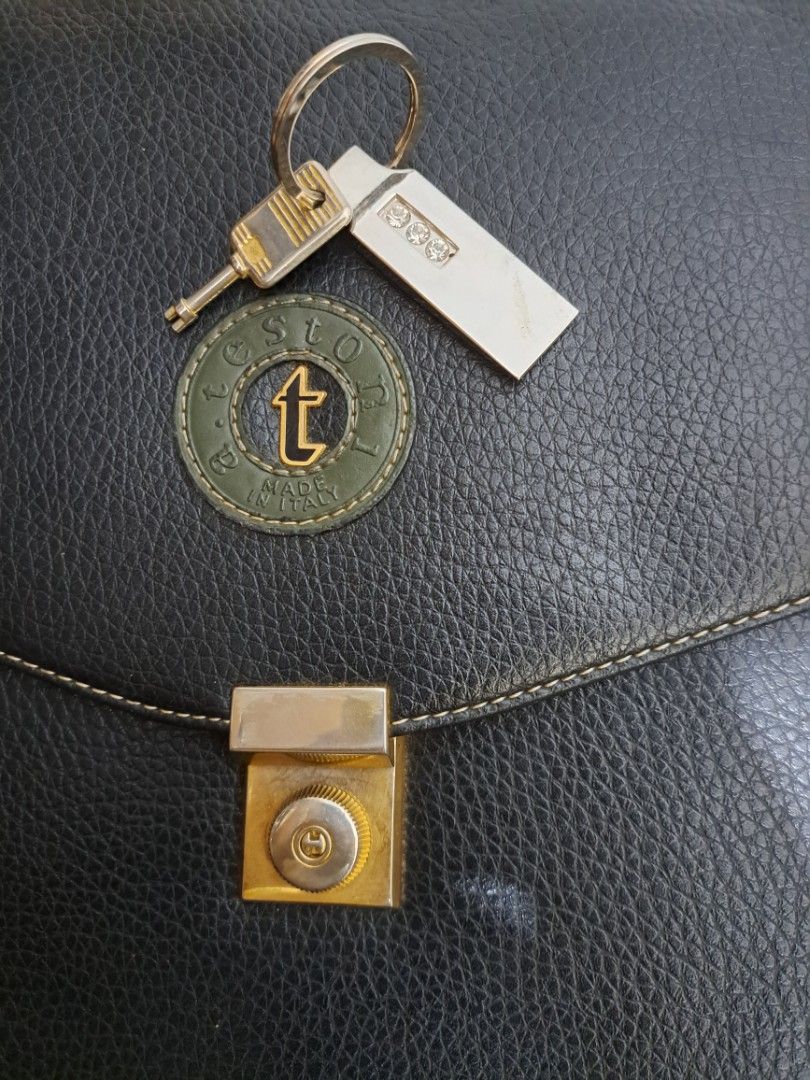 A.TESTONI Made In Italy Tas Kerja Briefcase Kulas Kulit Asli Documen ...