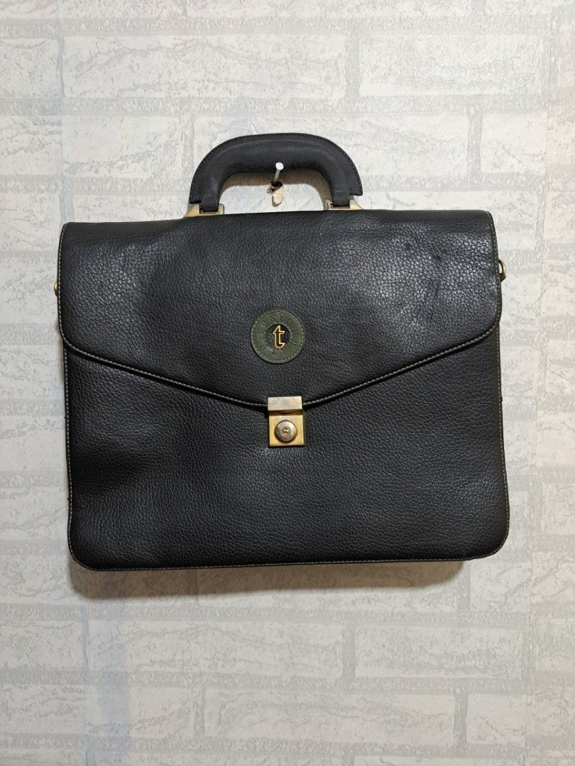 A.TESTONI Made In Italy Tas Kerja Briefcase Kulas Kulit Asli Documen ...
