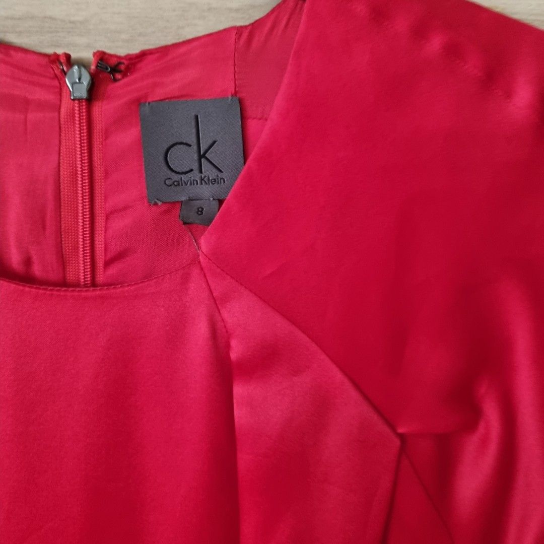 Authentic Calvin Klein Red Dress, Women's Fashion, Dresses & Sets ...
