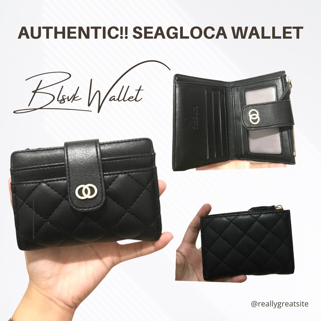 SALE!! AUTHENTIC SEAGLOCA BLACK WALLET, Women's Fashion, Bags & Wallets ...