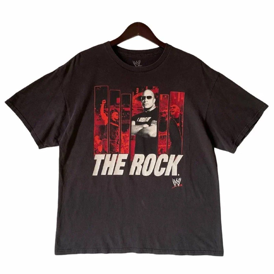 BAJU THE ROCK WWE, Men's Fashion, Tops & Sets, Tshirts & Polo Shirts on ...