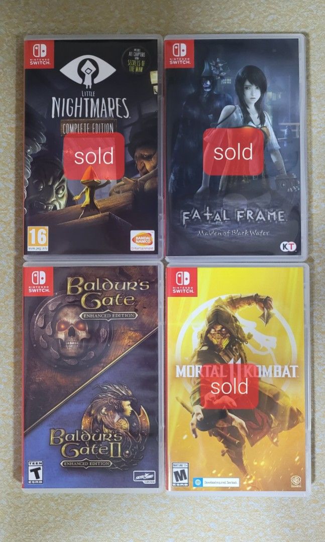 Baldur's Gate, Little Nightmares, Mortal Kombat, Fatal Frame (Switch ...