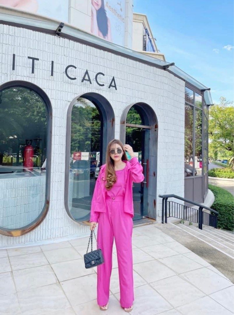 Bangkok 3 in 1 Pink Linen Coordinates/ Set, Women's Fashion, Dresses ...