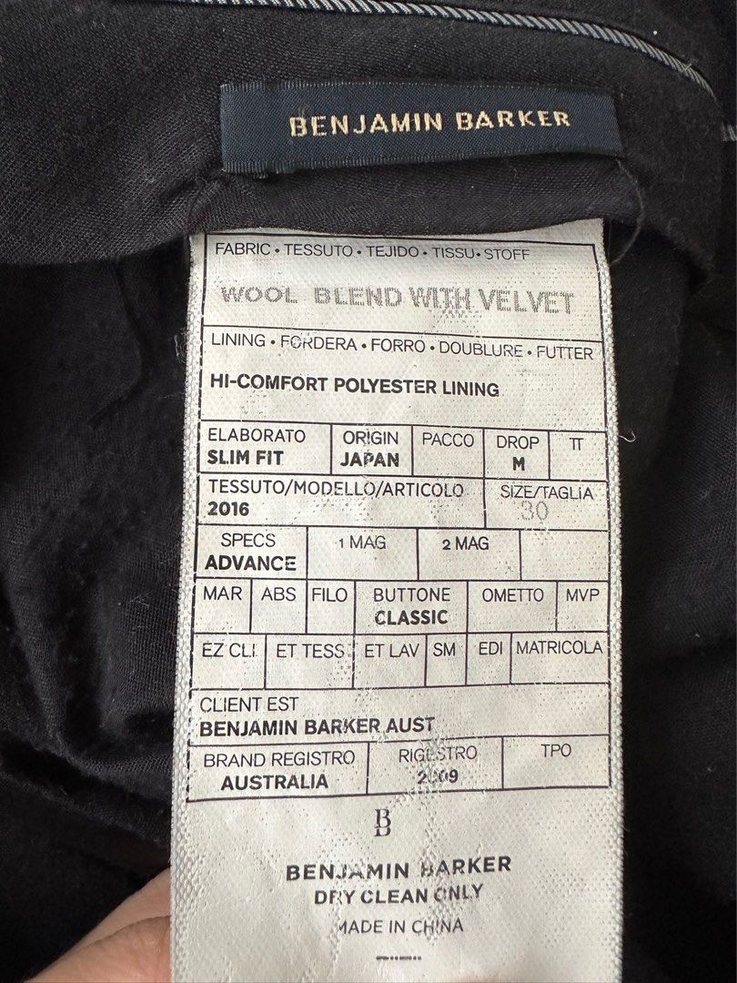 Benjamin Barker Suit(3pc), Men's Fashion, Coats, Jackets and Outerwear ...