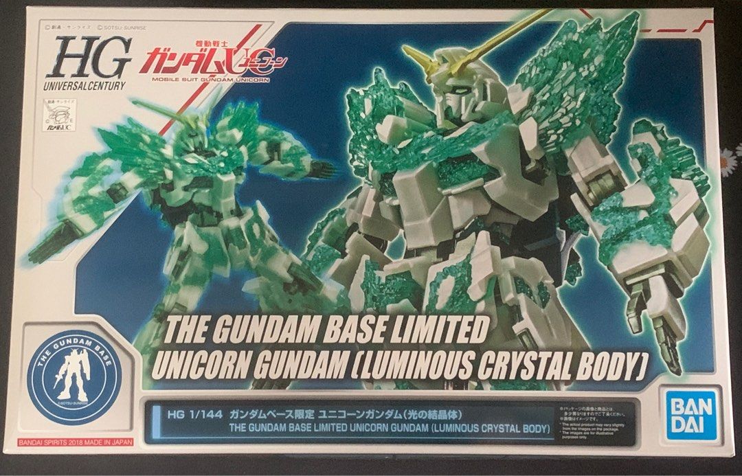 [BNIB] HG 1/144 THE GUNDAM BASE LIMITED UNICORN GUNDAM (LUMINOUS ...
