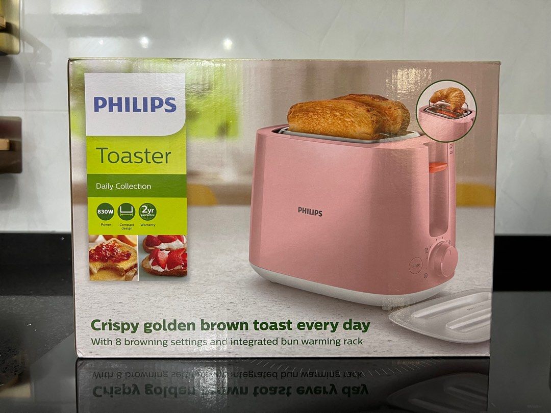 Brand New Philips Toaster Pink Color, TV & Home Appliances, Kitchen ...