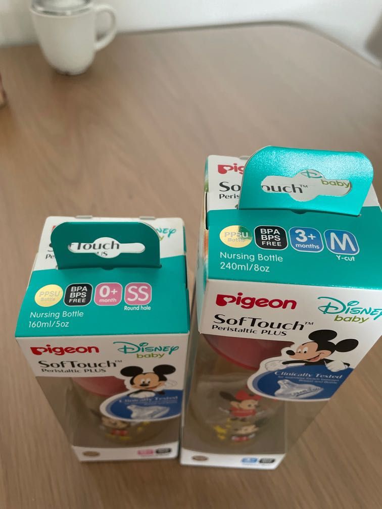 Brand new Pigeon PPSU milk bottles (Disney Mickey), Babies & Kids, Nursing & Feeding ...