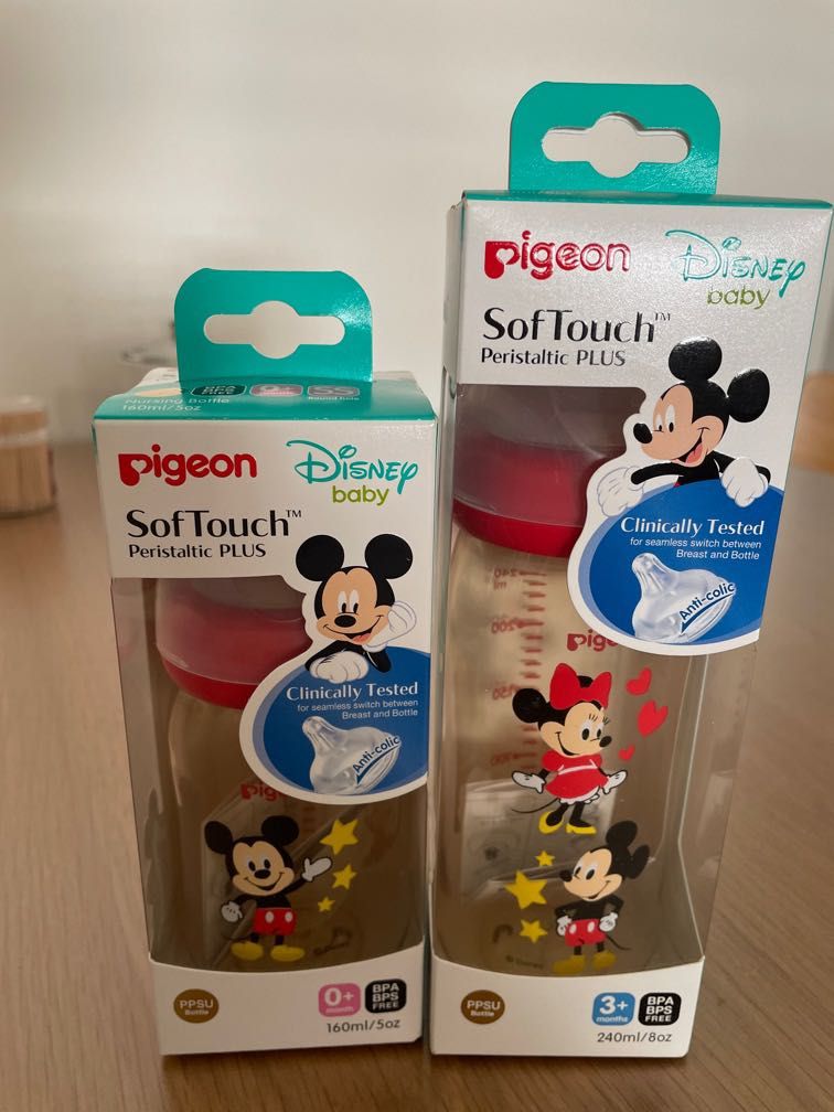 Brand new Pigeon PPSU milk bottles (Disney Mickey), Babies & Kids, Nursing & Feeding ...