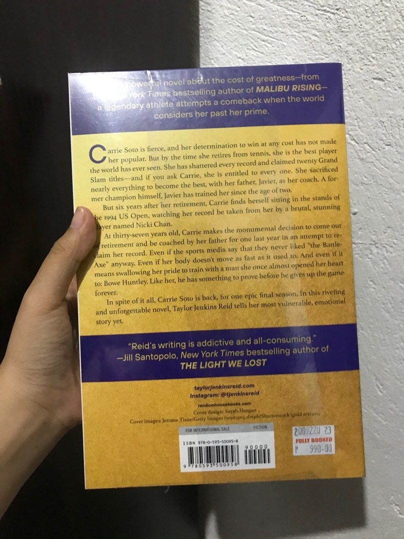 Carrie Soto Is Back by TJR, Hobbies & Toys, Books & Magazines, Fiction ...