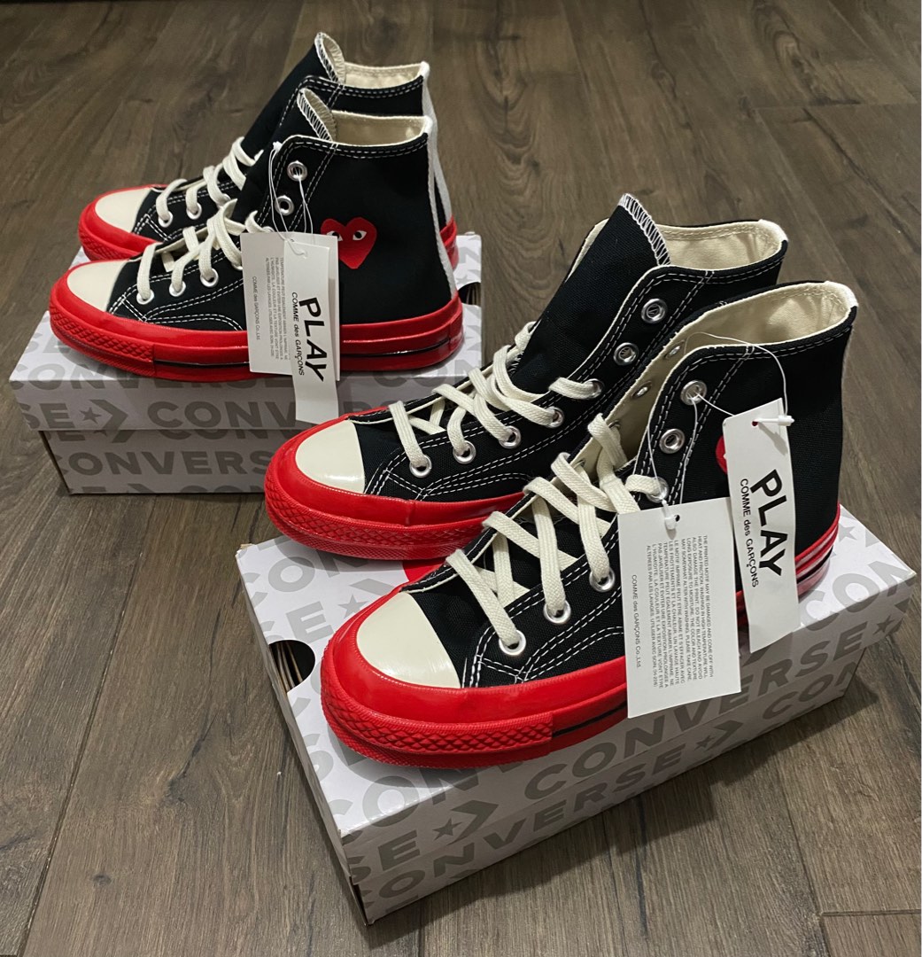 Converse X CDG (New Season, Original), Fesyen Pria, Sepatu , Sneakers ...