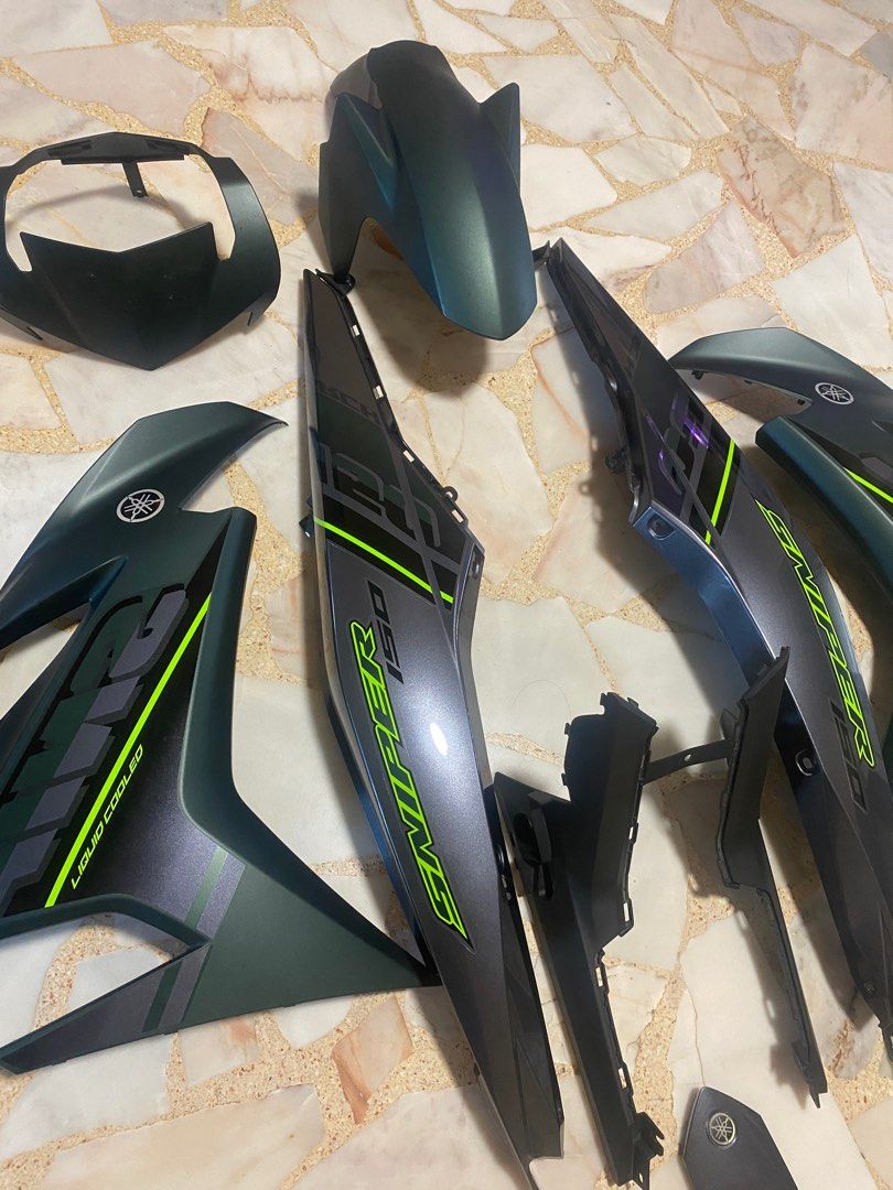 Coverset Matte Green Sniper V1, Motorcycles, Motorcycle Accessories on ...