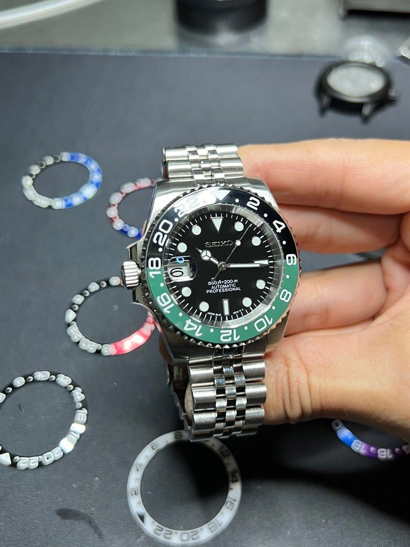 Custom Seiko Mod Lefty GMT Submariner, Men's Fashion, Watches ...