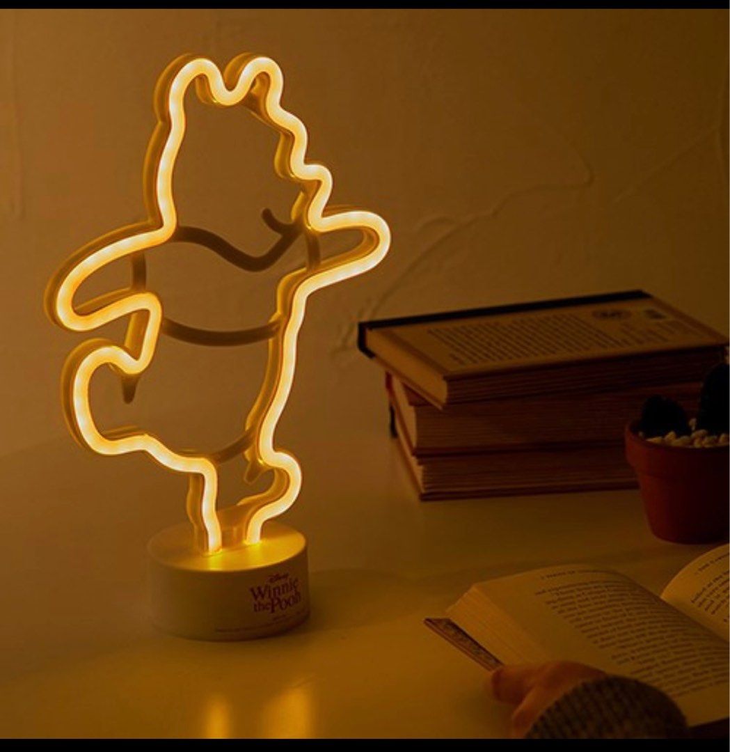 cute Winnie the Pooh LED leon mood light, Furniture & Home Living ...