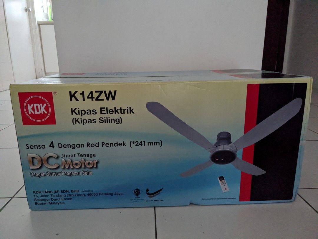 DC motor Ceiling fan 56" KDK Sensa 4 (K14ZW), Furniture & Home Living, Lighting & Fans, Fans on ...
