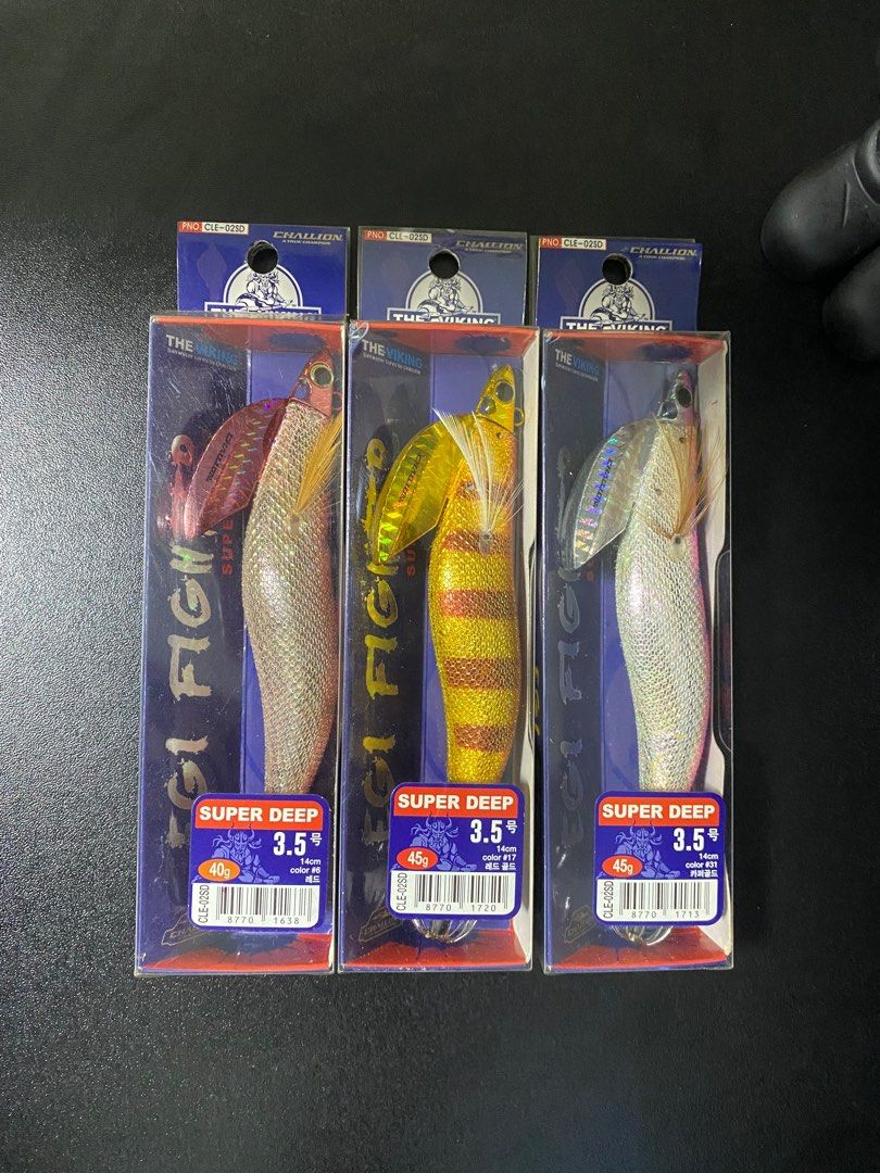 Deepwater heavy sinking squid jigs 45g, Sports Equipment, Fishing on ...