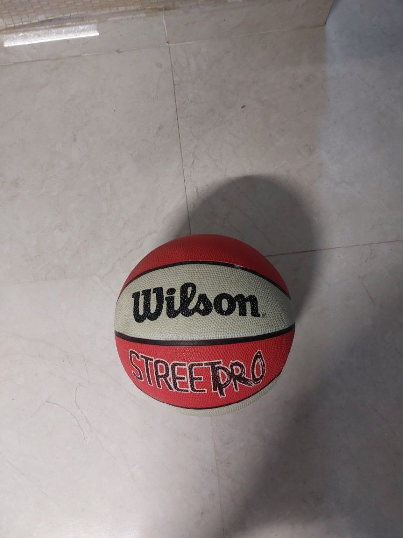 DEFLATED Wilson Street Basketball (Red & White), Sports Equipment ...
