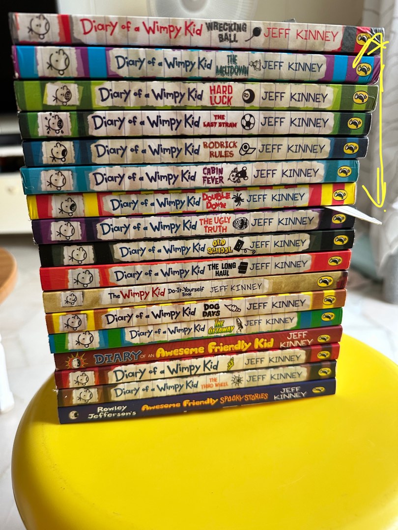 Diary of a wimpy kid-17 books, Hobbies & Toys, Books & Magazines ...
