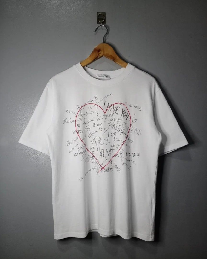 DIOR I LOVE YOU TEE, Women's Fashion, Tops, Shirts on Carousell