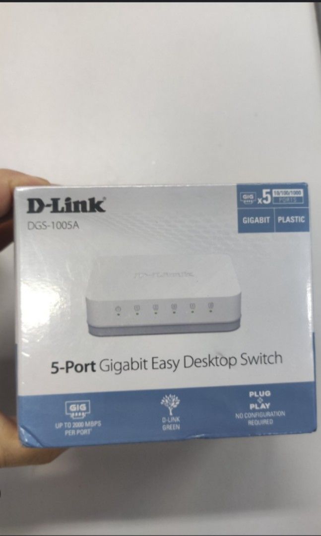 Dlink 5 port gigabit easy desktop switch, Computers & Tech, Parts ...