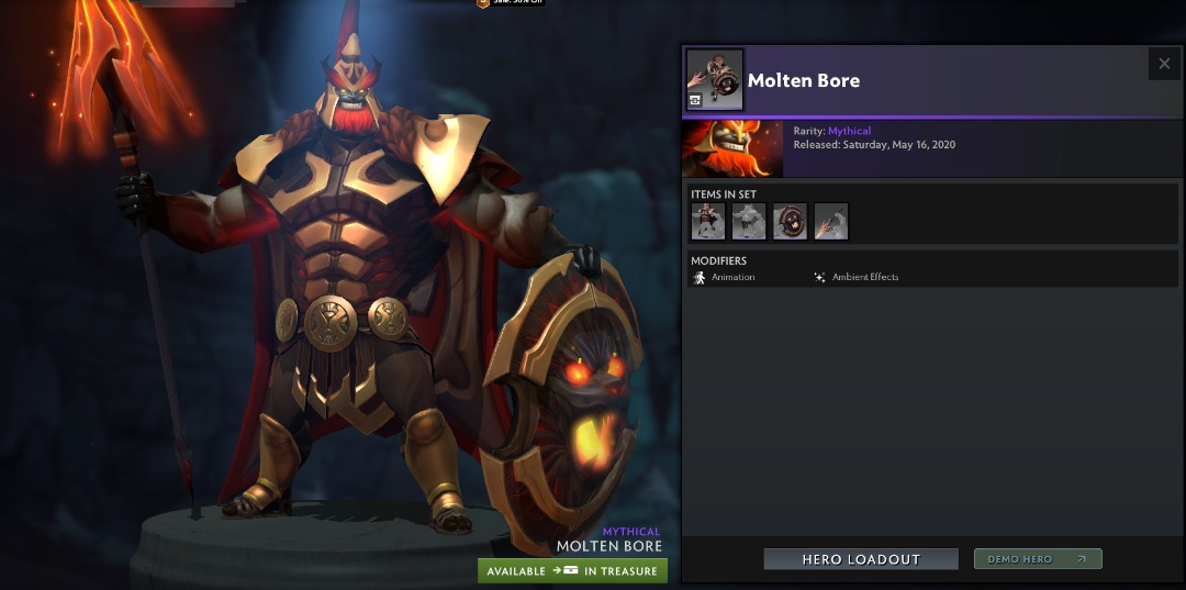 (Dota 2) MARS- Molten Bore (VERY Rare) - 2022, Video Gaming, Gaming ...