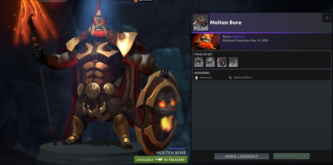 (Dota 2) MARS- Molten Bore (VERY Rare) - 2022, Video Gaming, Gaming ...