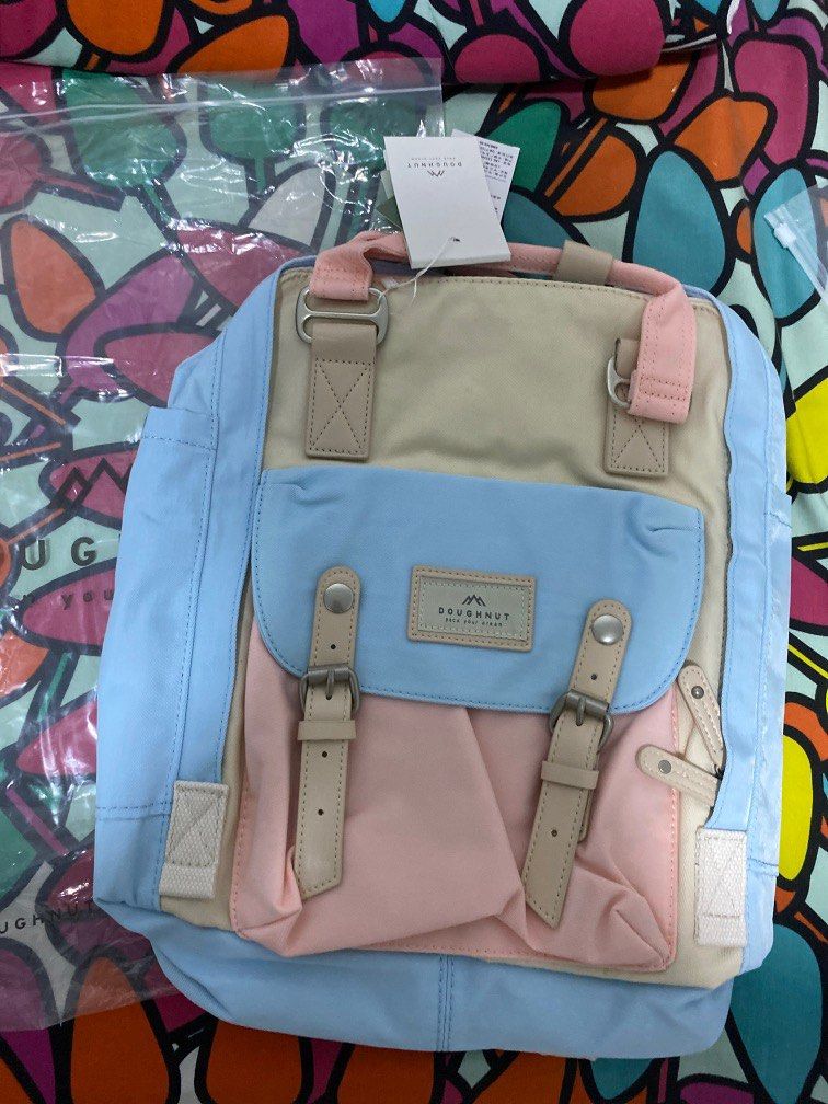 Doughnut macaroon backpack Cream x Iceberg x Sakura, Women's Fashion ...