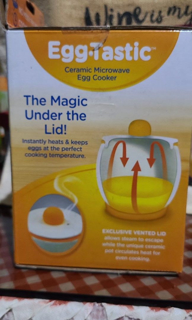 Egg-Tastic ceramic microwave egg cooker, Food & Drinks, Other Food & Drinks on Carousell
