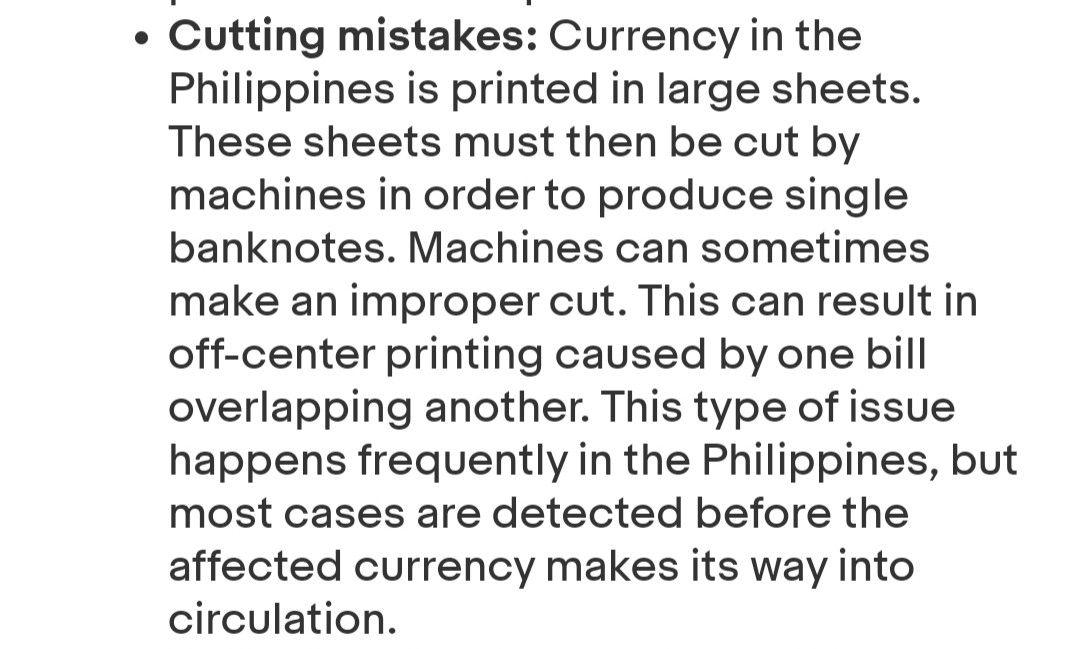 Error Bill- Miscut Error, Hobbies & Toys, Memorabilia & Collectibles ...