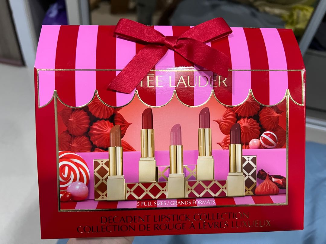 Estee Lauder Decadent Lipstick Collection (5 pcs gift set), Beauty ...