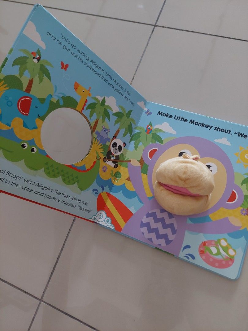 Fisher Price Little Monkey puppet book, Hobbies & Toys, Books ...