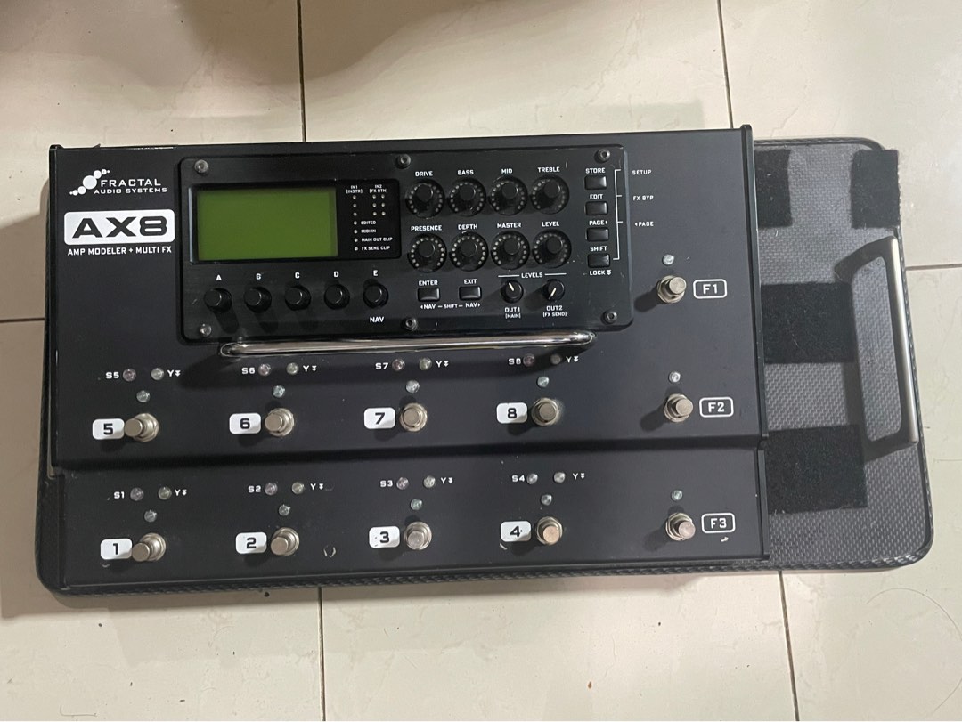 Fractal Audio AX8 with custom carbon fiber pedalboard, Hobbies & Toys, Music & Media, Music ...