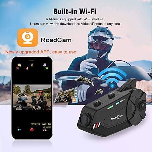 FreedConn PH R1 PRO Bluetooth 5.0 Motorcycle Group Intercom HD 2K Video ...