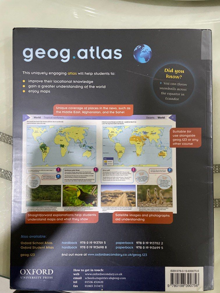 Geography atlas, Hobbies & Toys, Books & Magazines, Textbooks on Carousell